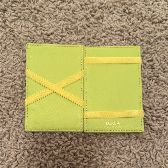 J. Crew | Accessories | J Crew Lime Green Card Holder | Poshmark